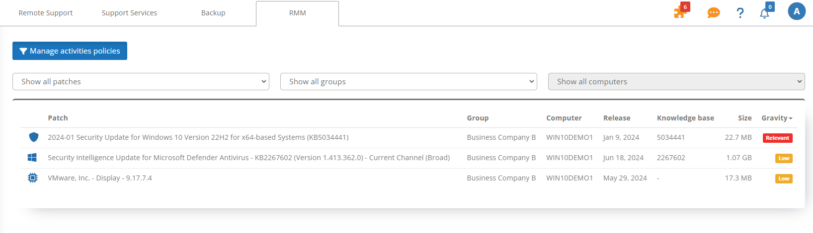 View And Manage Missing Patches And Updates Supremo Control