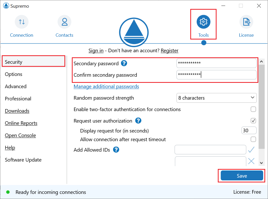 How to manage Passwords in Supremo - Supremo Control