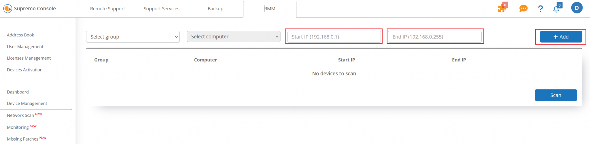 How to Use the Network Scan in Supremo Console - Supremo Control